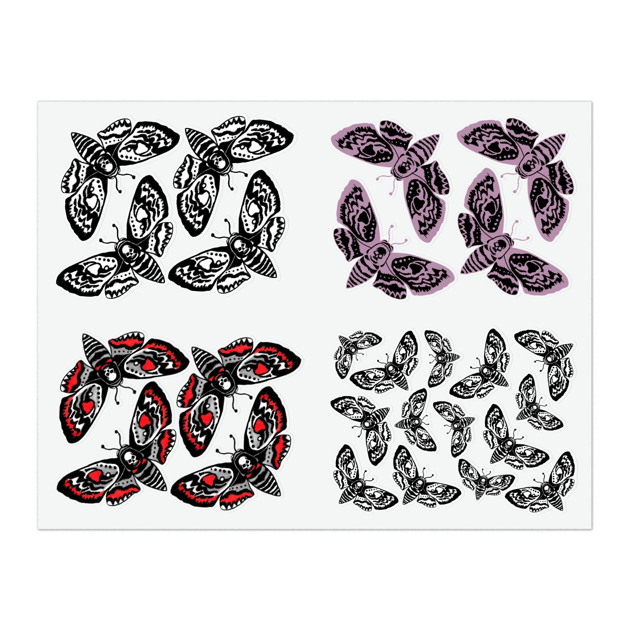 Skull Moths Sticker Sheets - Etsy