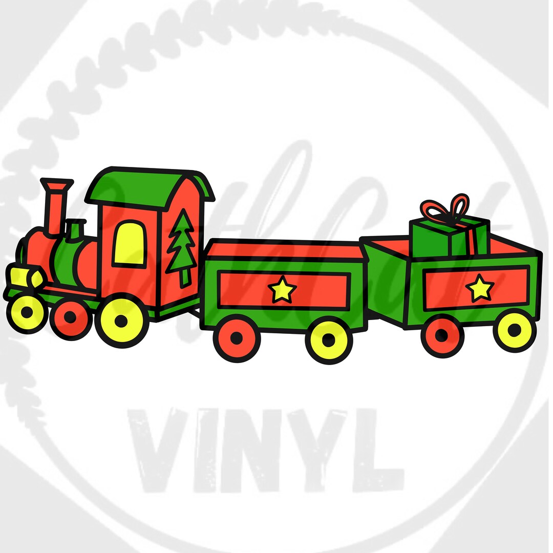 Cute Holiday Christmas Train Svg Png and Jpeg Single Layer and Multiple ...