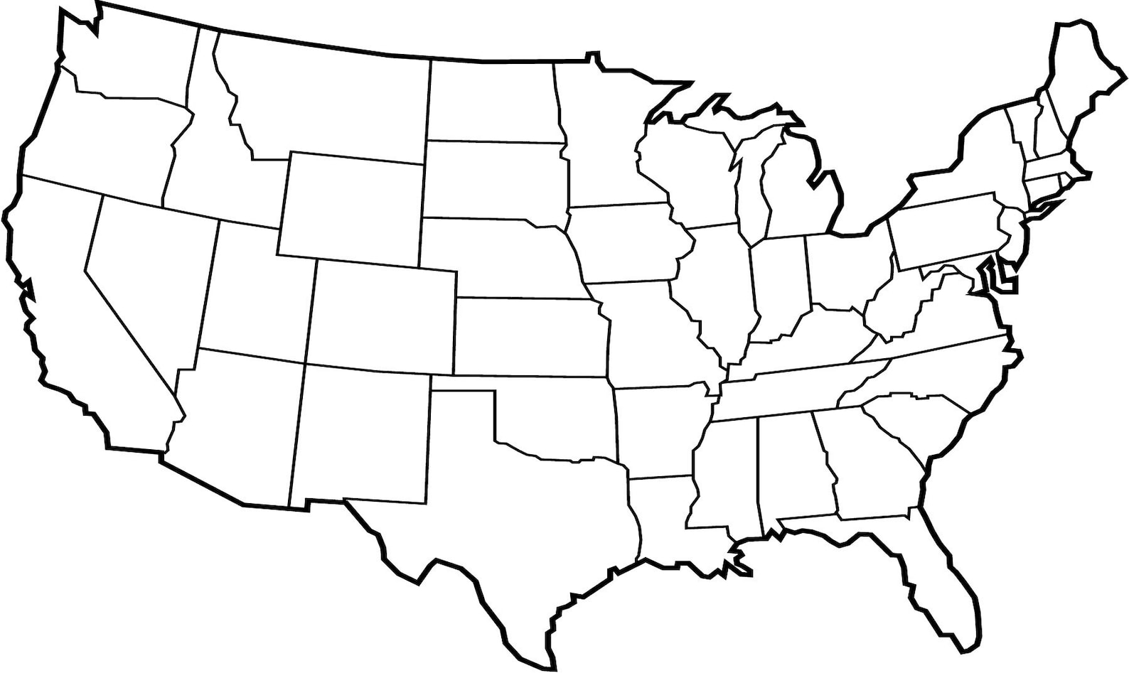 USA Map Svg,dfx,pdf - Etsy