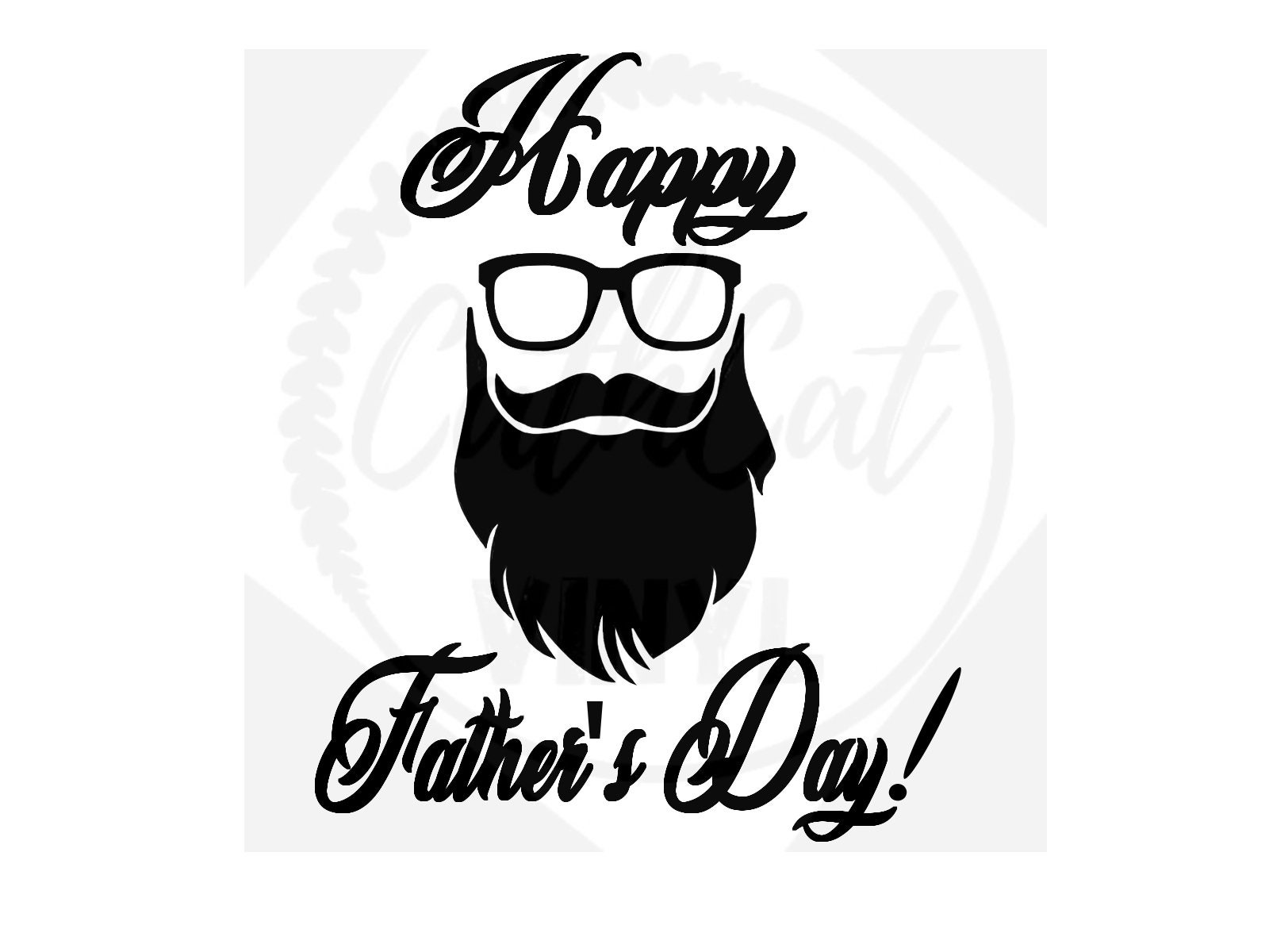 Happy Father's Day Beard Face With Tattoo Font Svg, Png, Jpeg, Dxf for ...