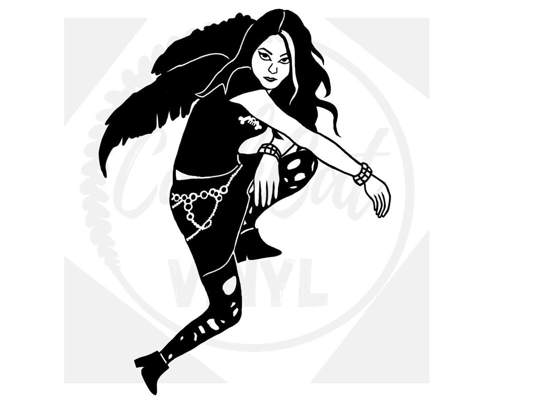 Dark Angel Emo Goth Fairy Svg, Jpeg, Dxf, Png Cut File Elder Emo - Etsy