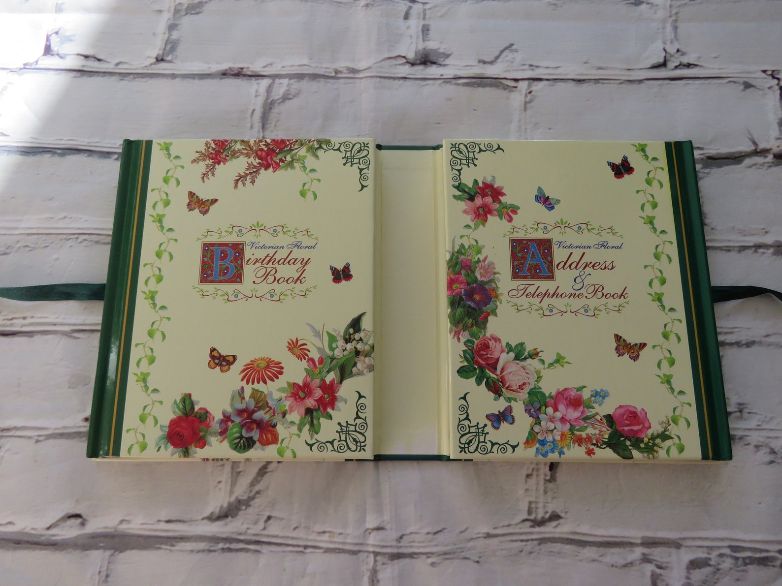 Victorian Floral Birthday Book & Address and Telephone Hardcover Book ...