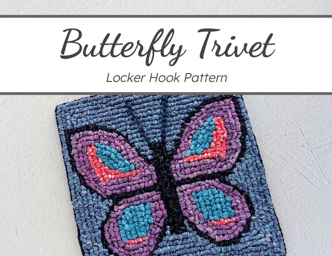 Locker Hook Pattern | Butterflytrivet | Digital Download PDF - Etsy