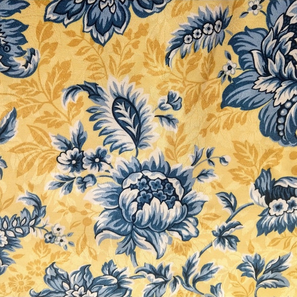 Yellow Blue Fabric - Etsy