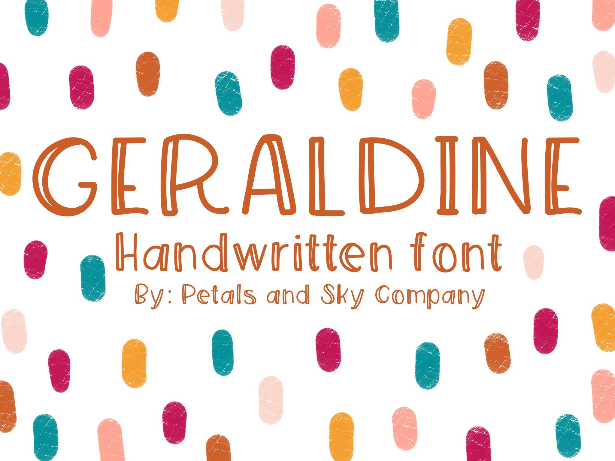 GERALDINE Handwritten Font Downloadable Instant Download Font - Etsy
