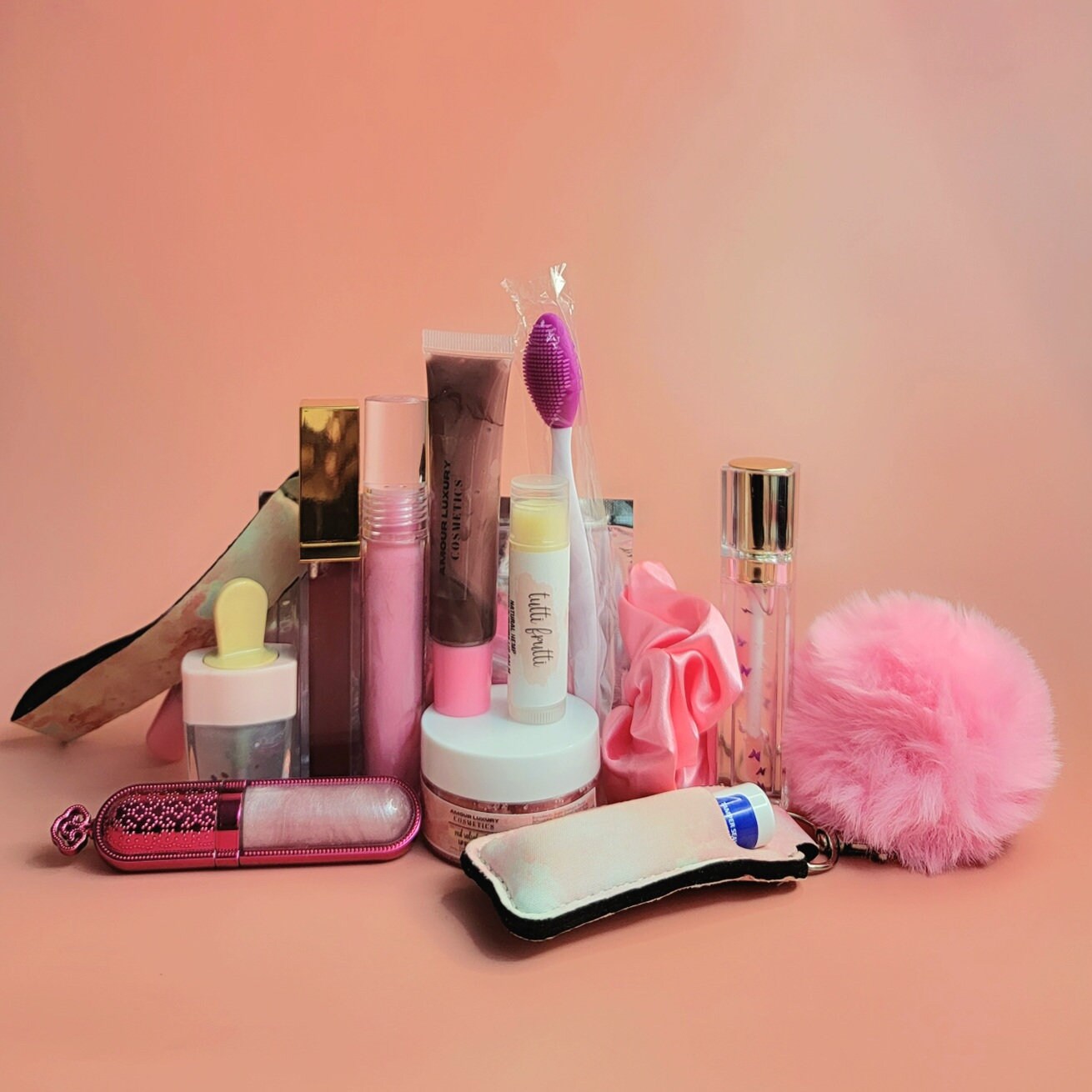 15 Pc Hydrating Lip Care Gift Box, Custom Lip Gloss Bundle for Women's ...