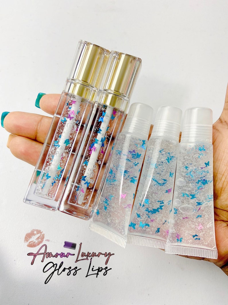 Peppermint Clear Butterfly Lip Gloss Hydrating Natural Lip Etsy