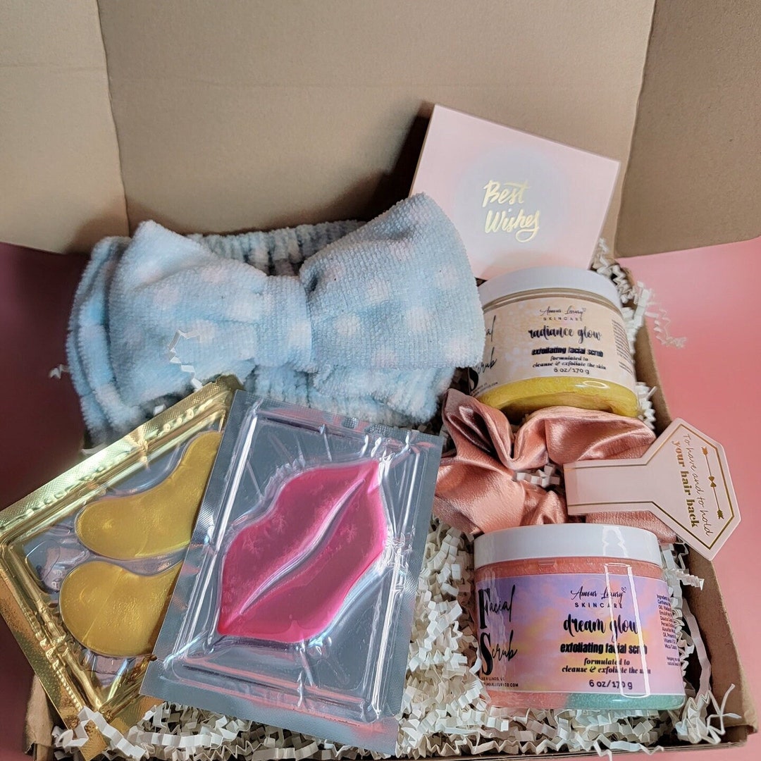 Spa Relaxation Face Gift Set, 6 Pc Luxury Skincare Gift Box With Spa ...