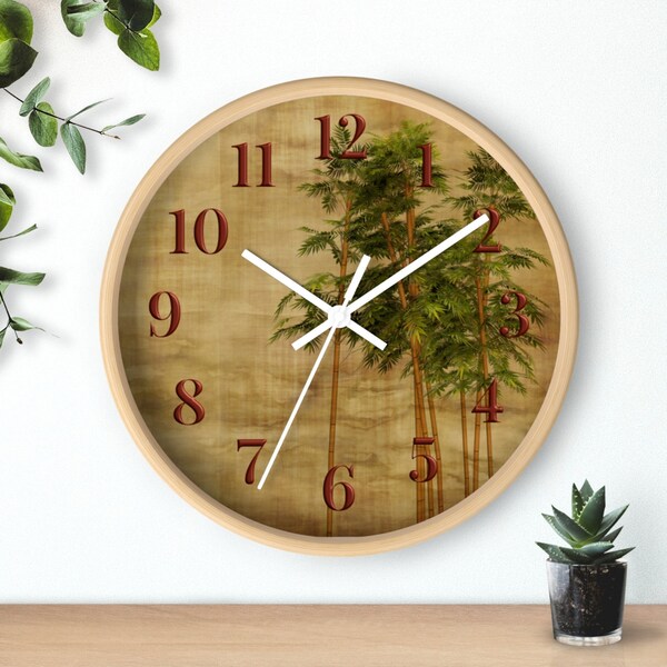 Bamboo Clock - Etsy