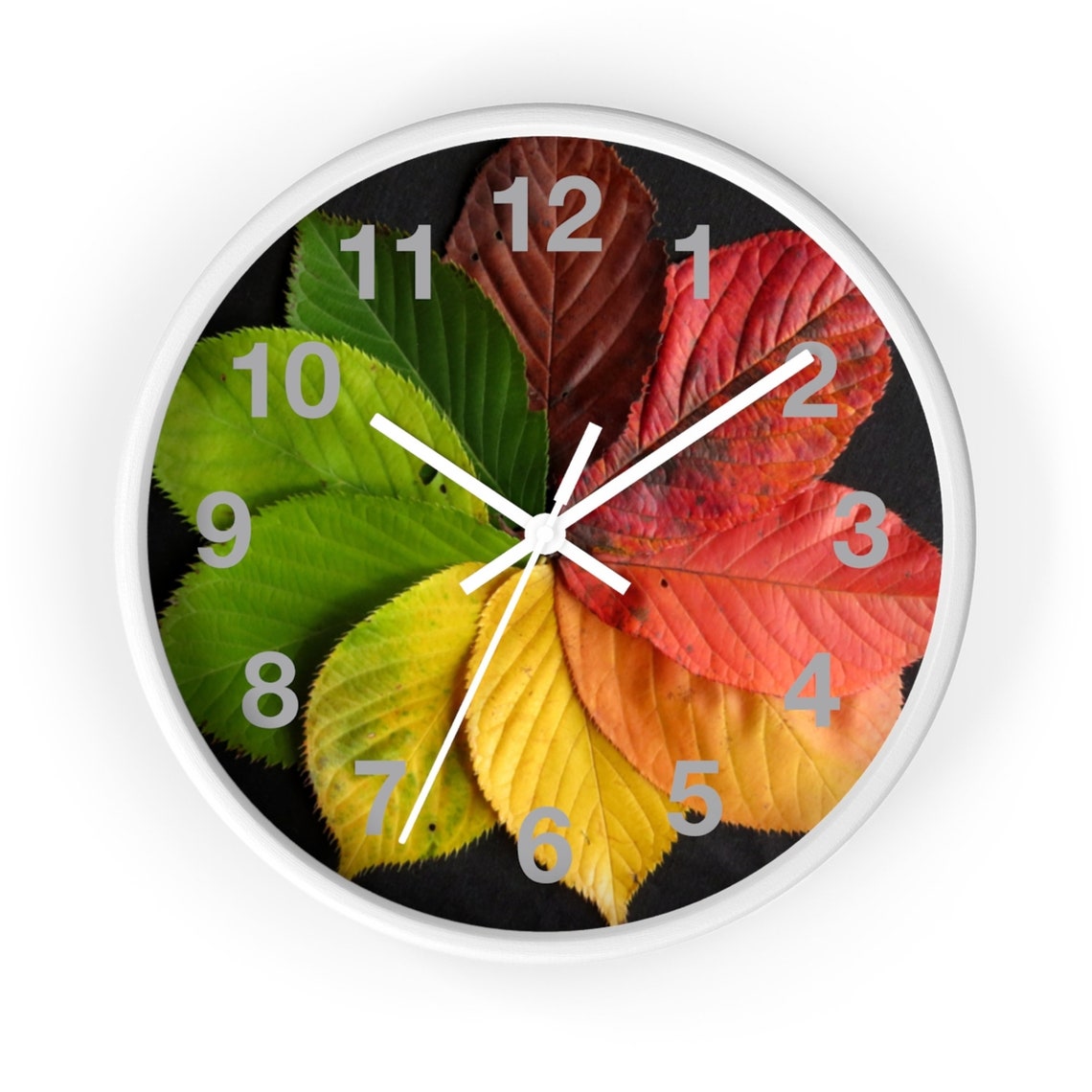 Leaves Wall Clock Unique Wall Clock Kitchen Wall Clock - Etsy