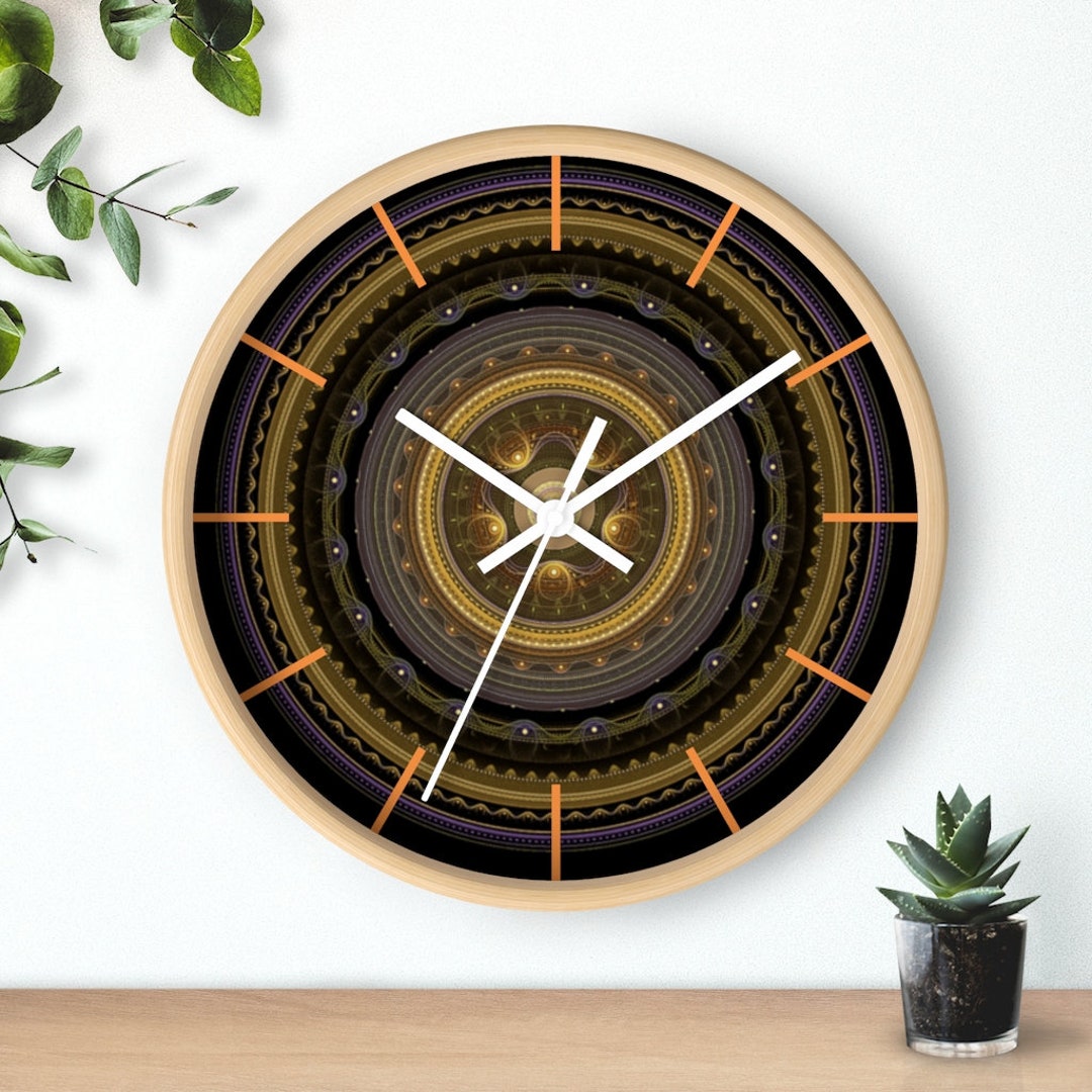 Fractal Print Analog Wall Clock Unique Wall Clock Kitchen - Etsy