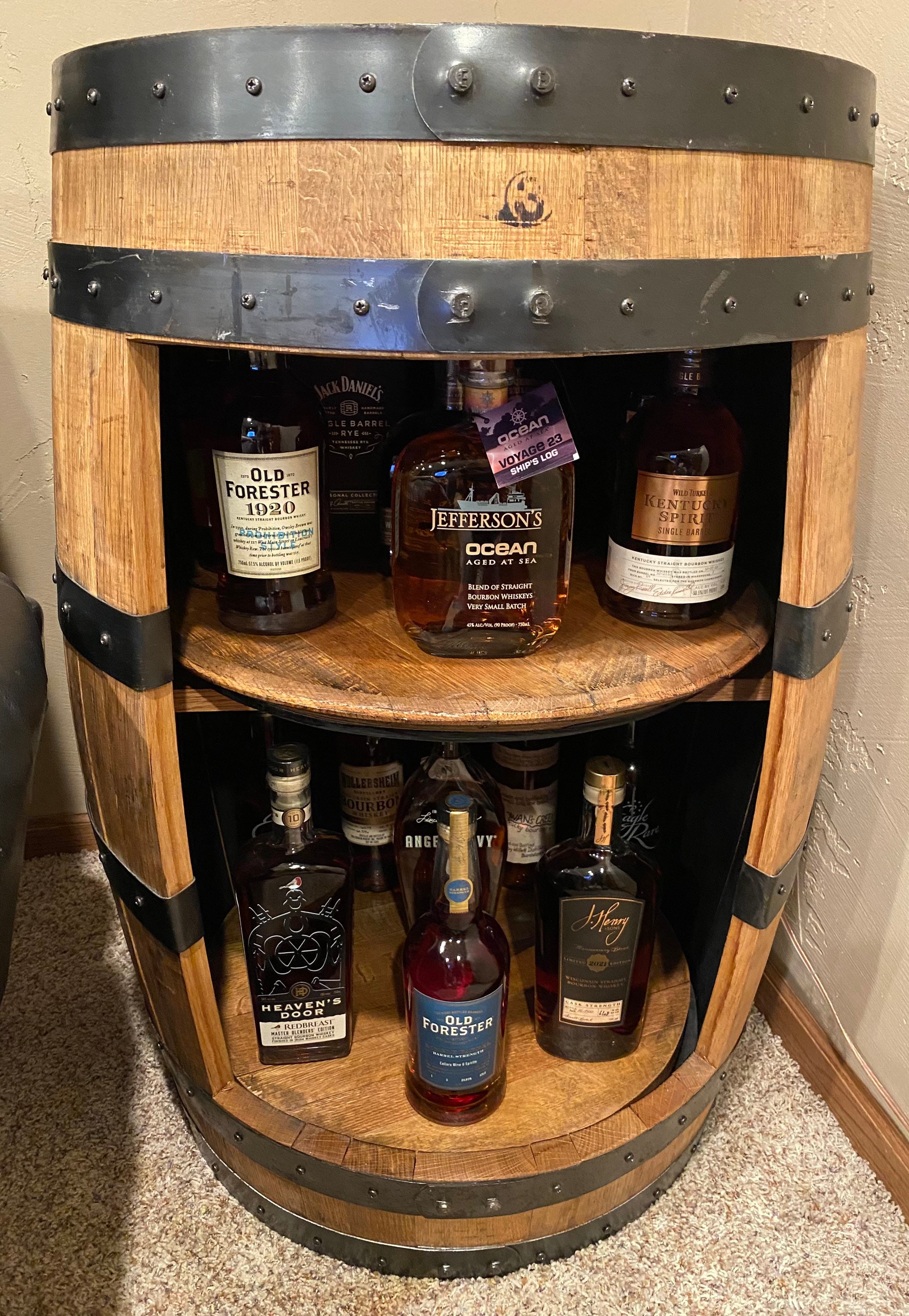 Local Pickup Only - Barrel Bar - Barrel Cabinet - Bourbon - Whiskey ...