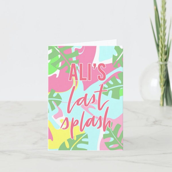 Last Splash Bachelorette Invitation - Etsy