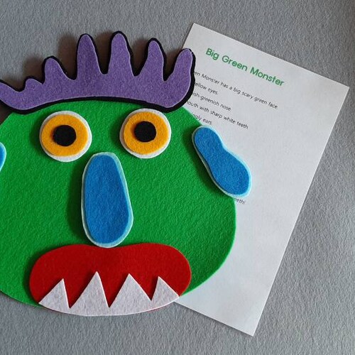 Felt Board Story Set: GO Away Big Green Monster - Etsy