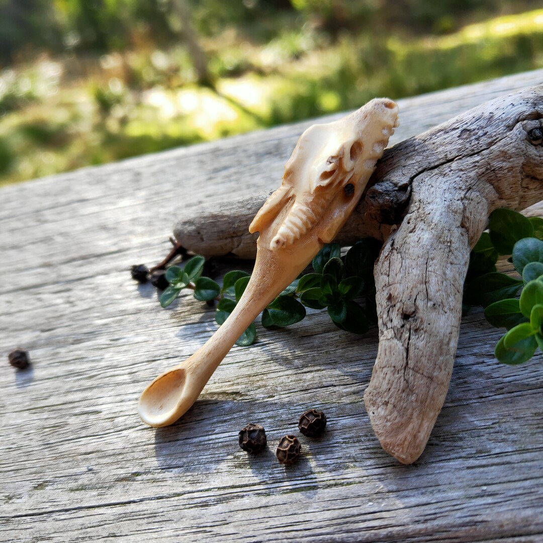 Mini Dragon Skull Condiment Tiny Spice Spoon - Etsy