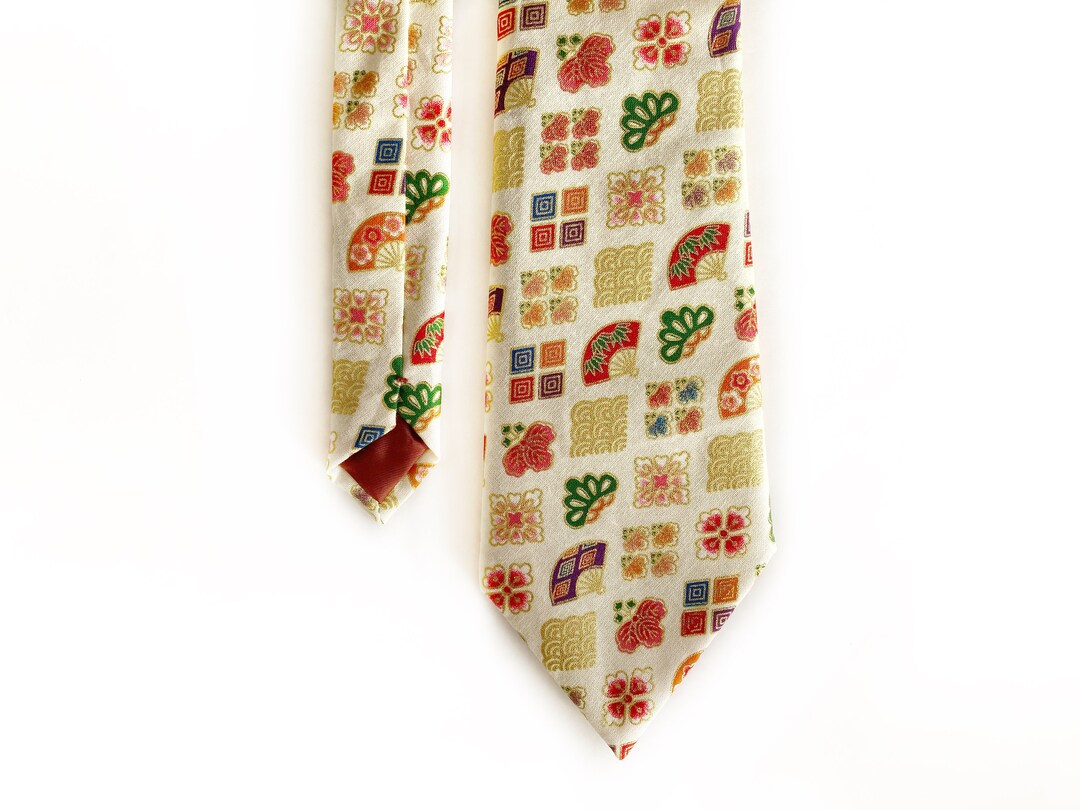 Japanese Necktie - Kimono Tie, Birthday Gift Neck Tie, Valentines Gift ...