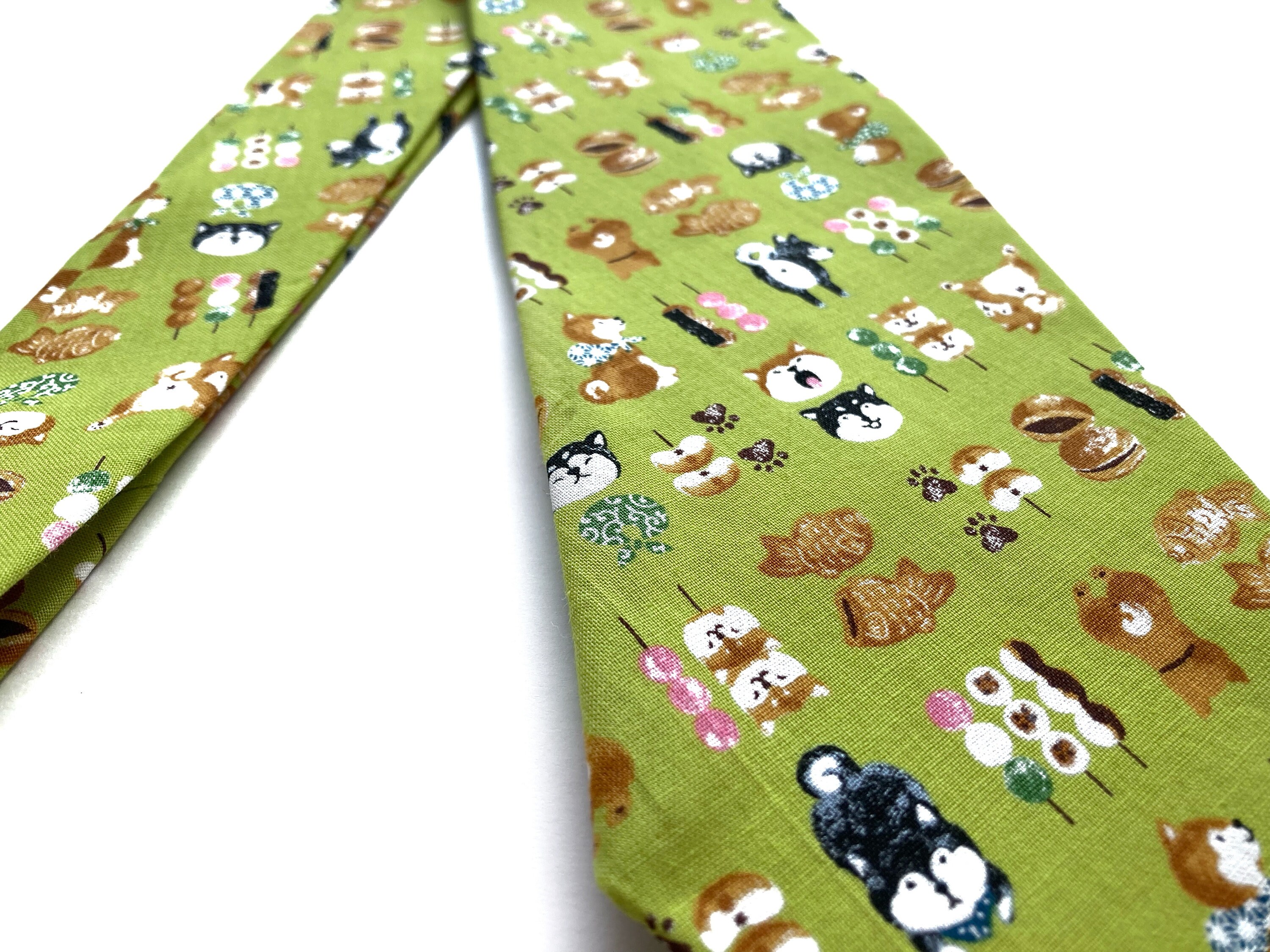Shiba Inu and Dango Japanese Necktie Japanese Handmade - Etsy