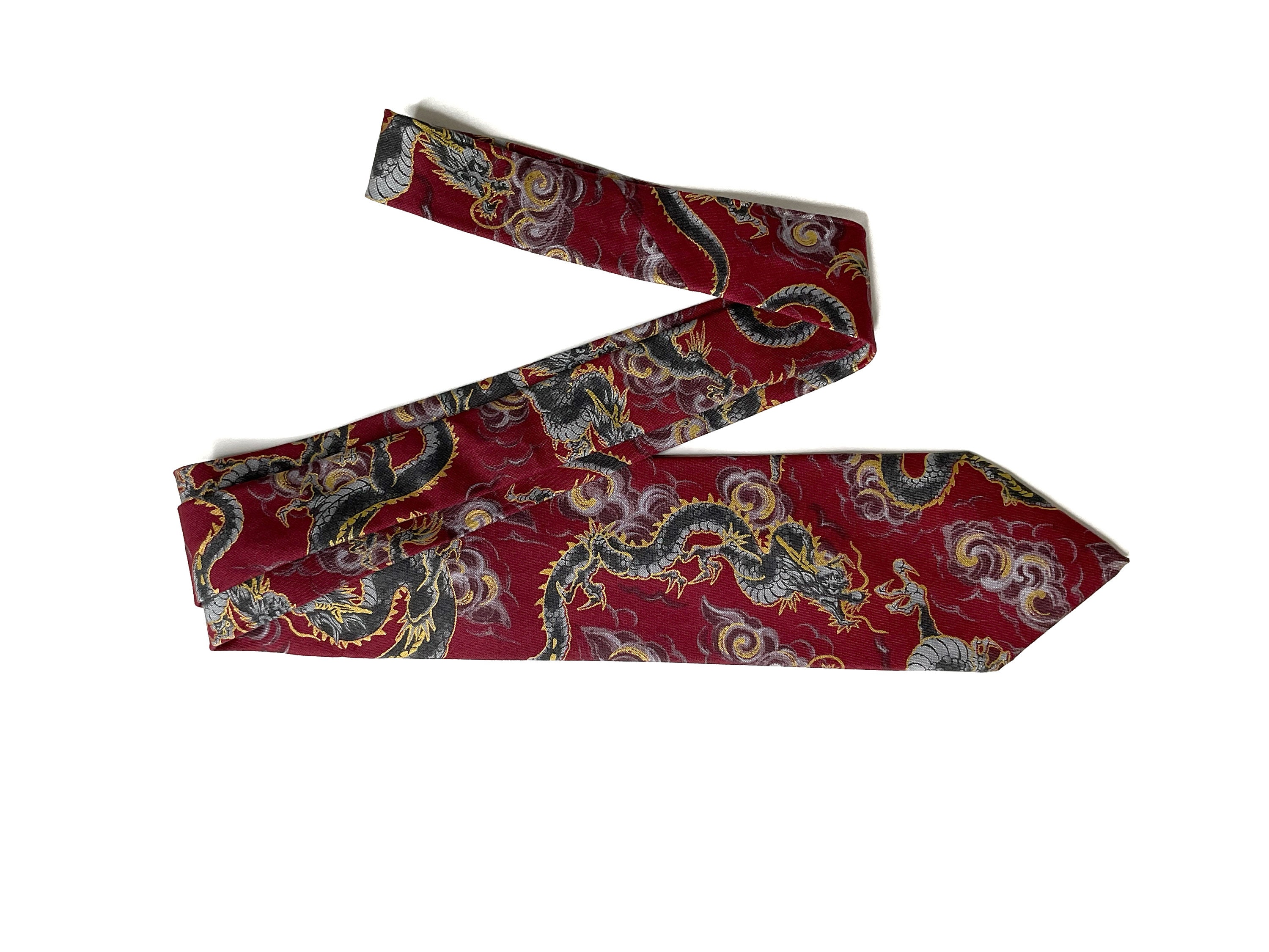 Yakuza Dragon Kimono Japanese Necktie Japanese Handmade, Birthday Gift ...