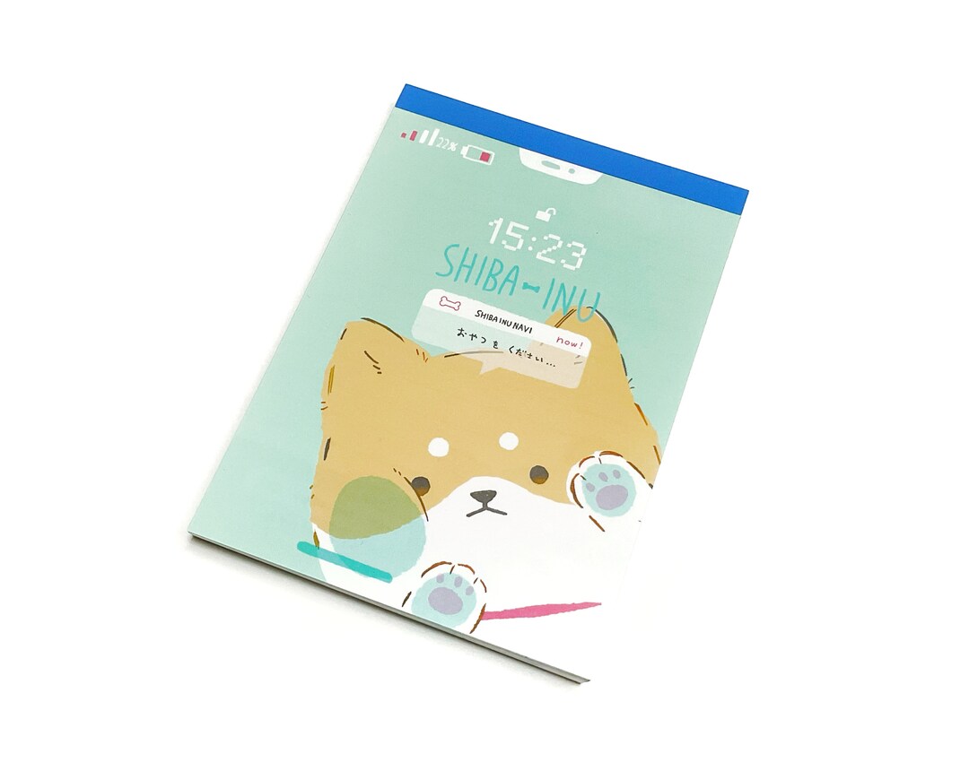 Shiba Inu Notepad - Cute Notepad, Kawaii Japanese Stationery, Cute to ...