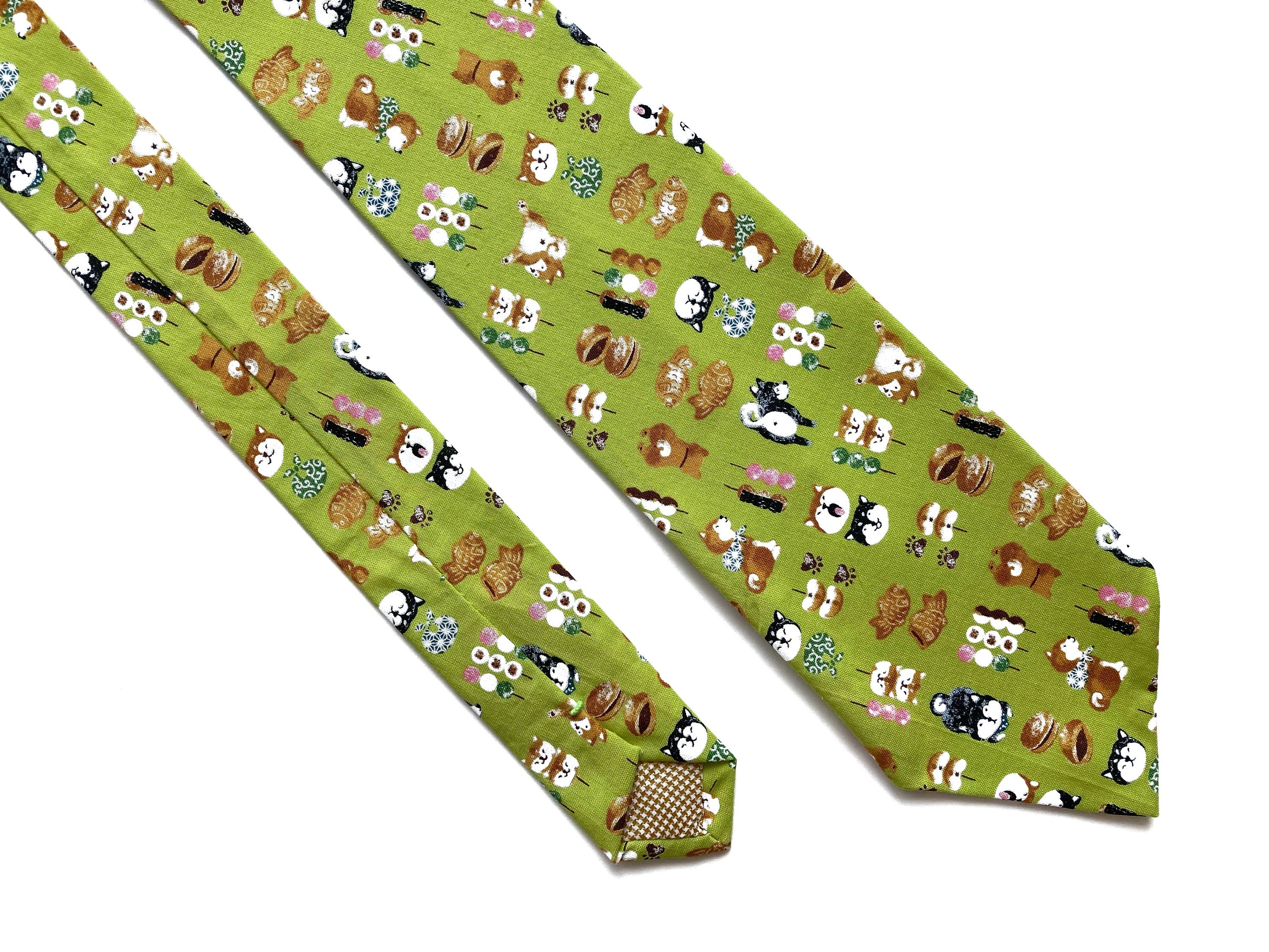 Shiba Inu and Dango Japanese Necktie Japanese Handmade - Etsy