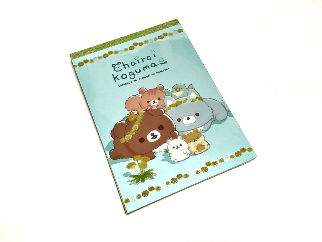 Made in Japan Chairoi Koguma Cute Notepad - Sanx Kawaii Japanese ...