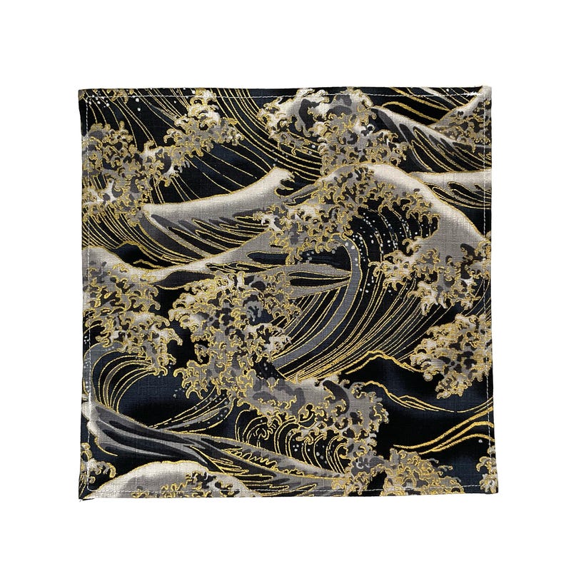 Wave Pocket Square - Etsy