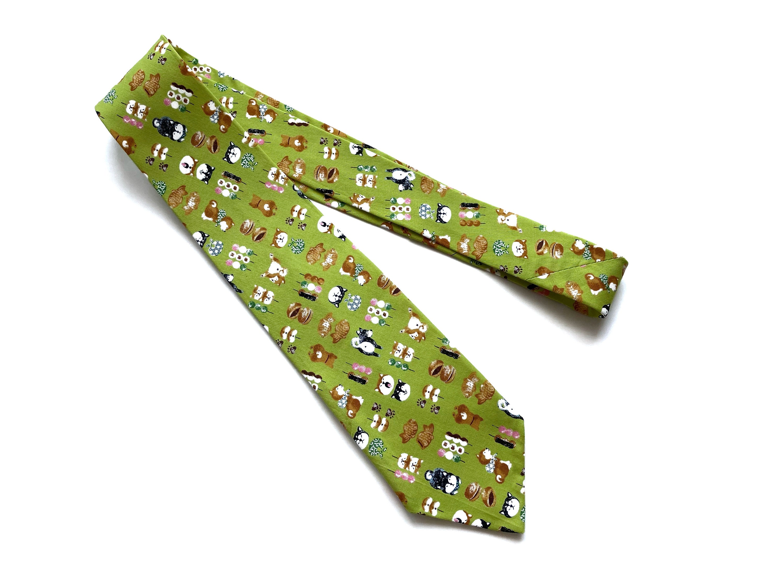 Shiba Inu and Dango Japanese Necktie Japanese Handmade - Etsy