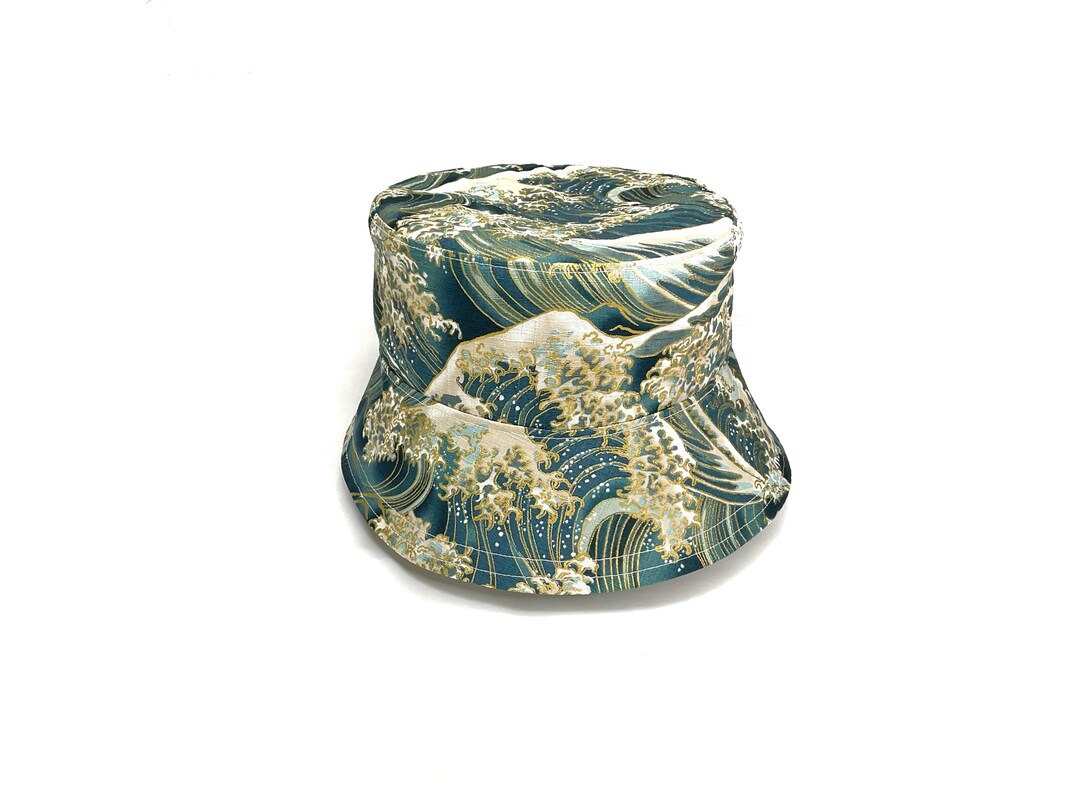 The Great Wave of Kanagawa Kimono Japanese Bucket Hat - Japanese ...