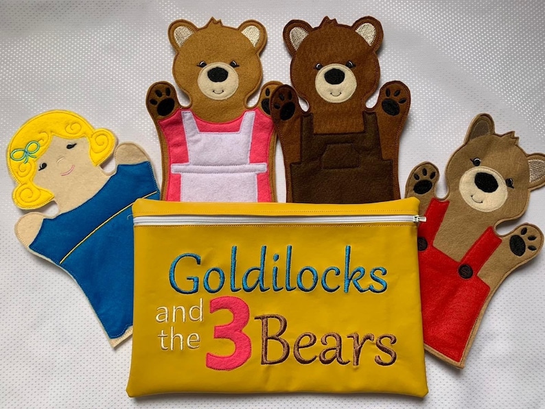 Goldilocks and the 3 Bears Hand Puppet Sets - Etsy