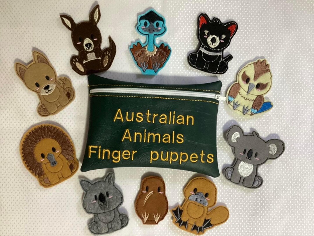 Australian Animal Finger Puppets - Etsy Australia