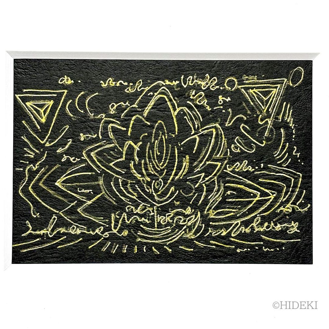 Original Gold Lotus Line Art, Sacred Geometry Drawing, Matted 4x6" - Etsy