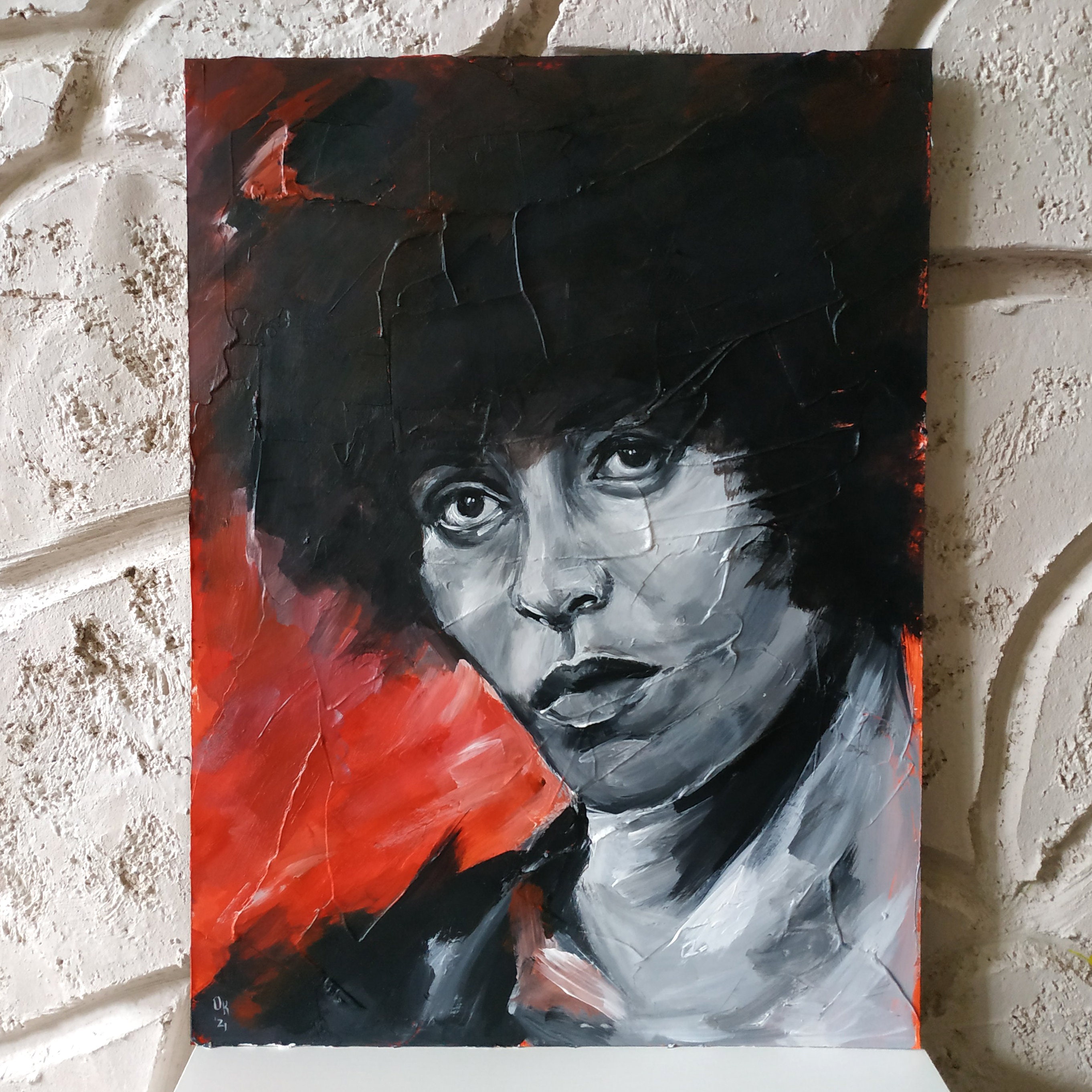 Angela Davis Art Original Acrylic Painting Angela Davis | Etsy