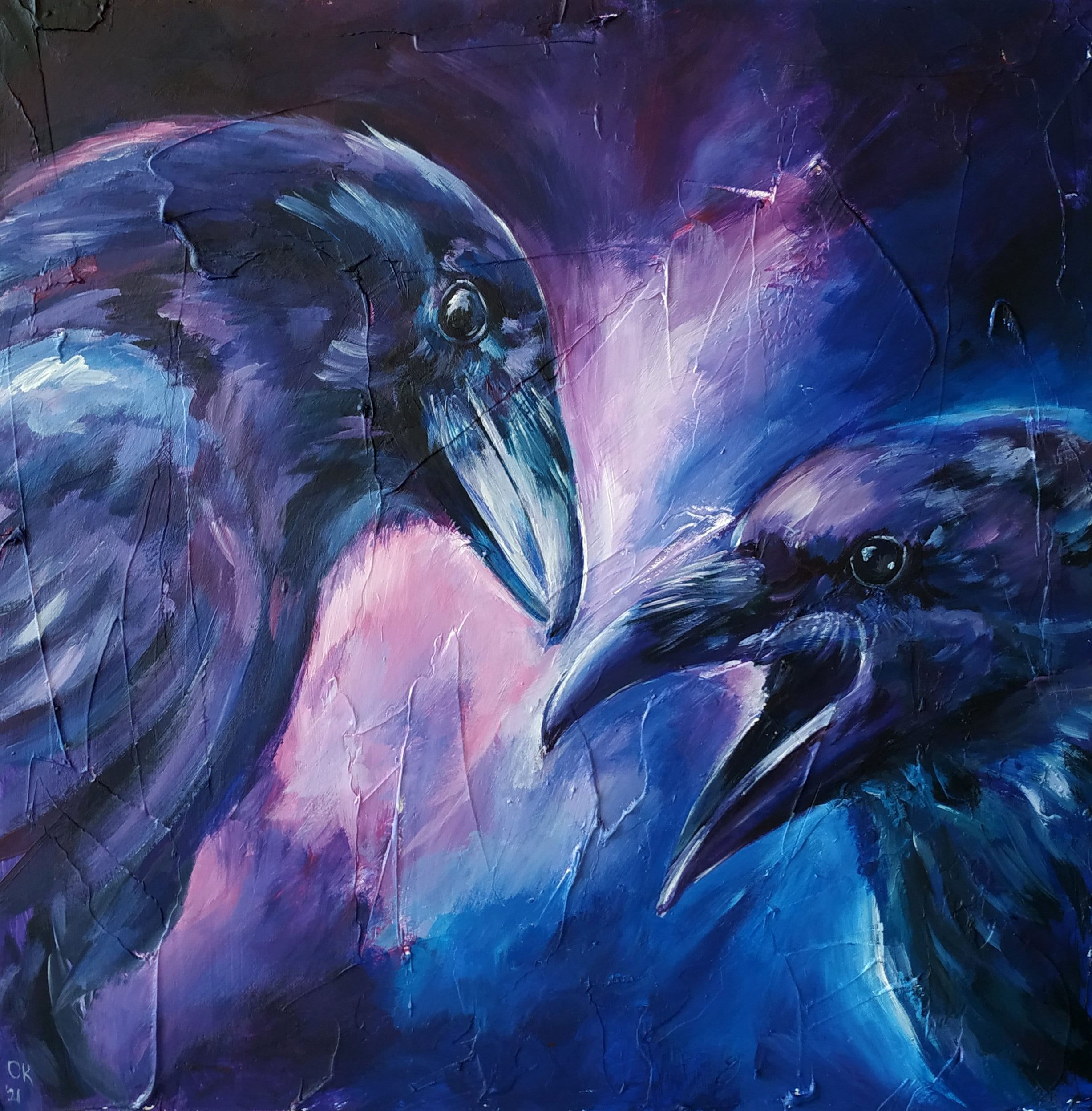 Raven Painting Original Acrylic Raven Artwork Raven Wall Art | Etsy Raven Painting Original Acrylic Raven Artwork Raven Wall Art | Etsy
