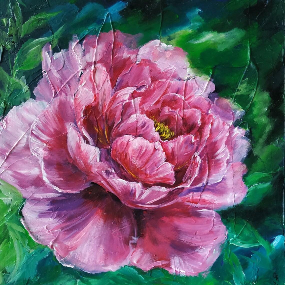 Vintage Peony Painting