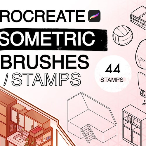 Isometric Procreate Stamps Expansion Edition Brushes - Etsy
