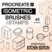 Isometric Procreate Stamps Living Room Edition Brushes, Samples ...