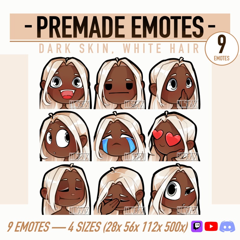 EMOTES 9 Pack Instant Download Emotes / Emoijs Pngs for - Etsy