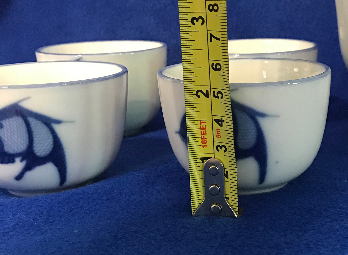 Vintage Small Cute Blue White Koi Fish Porcelain Teapot Blue White ...