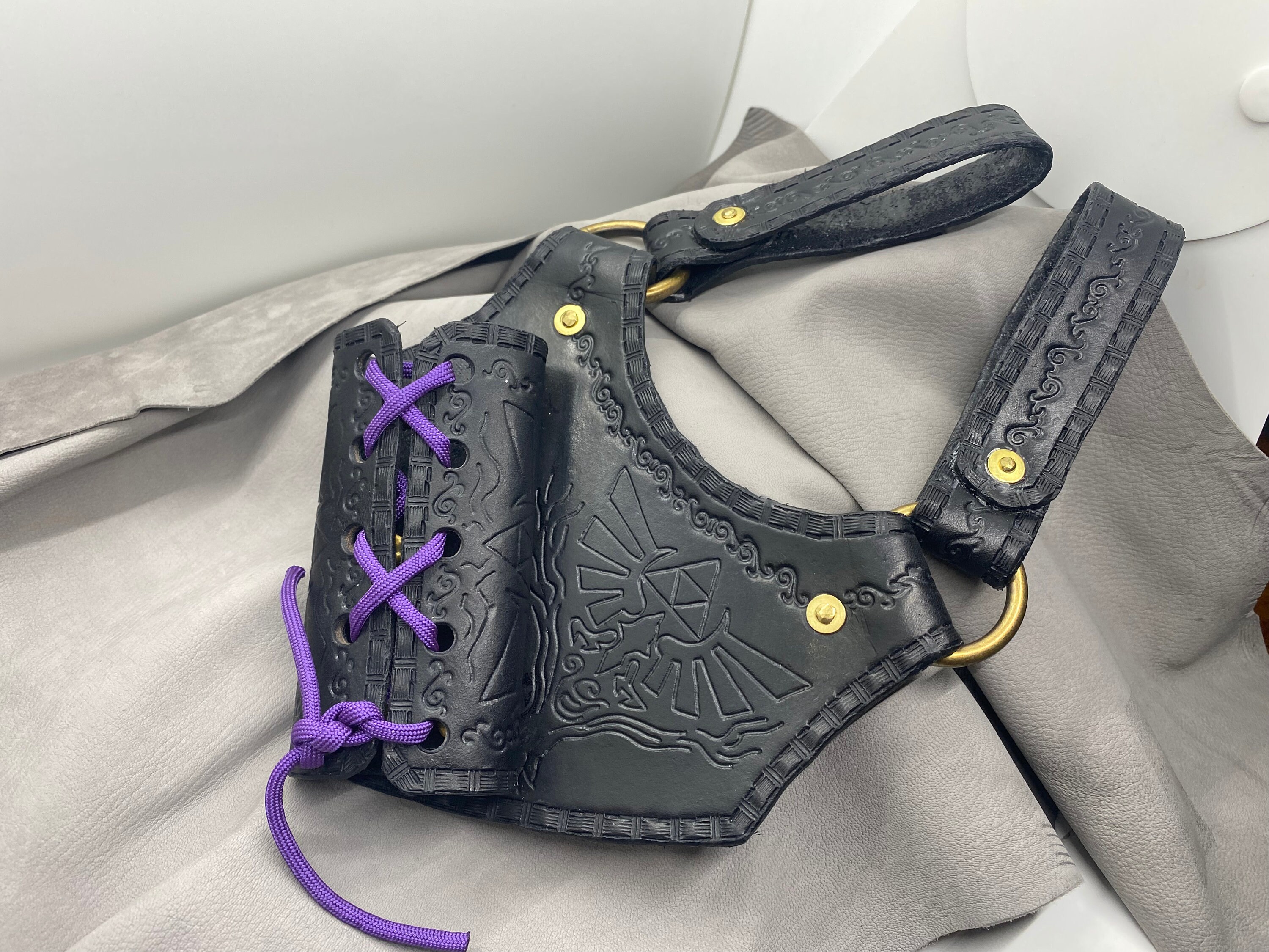 Leather Sword Frog, Wax Boiled and Handmade. Made to Order With Custom ...