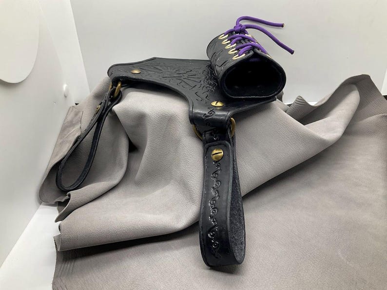 Leather Sword Frog, Wax Boiled and Handmade. Made to Order With Custom ...