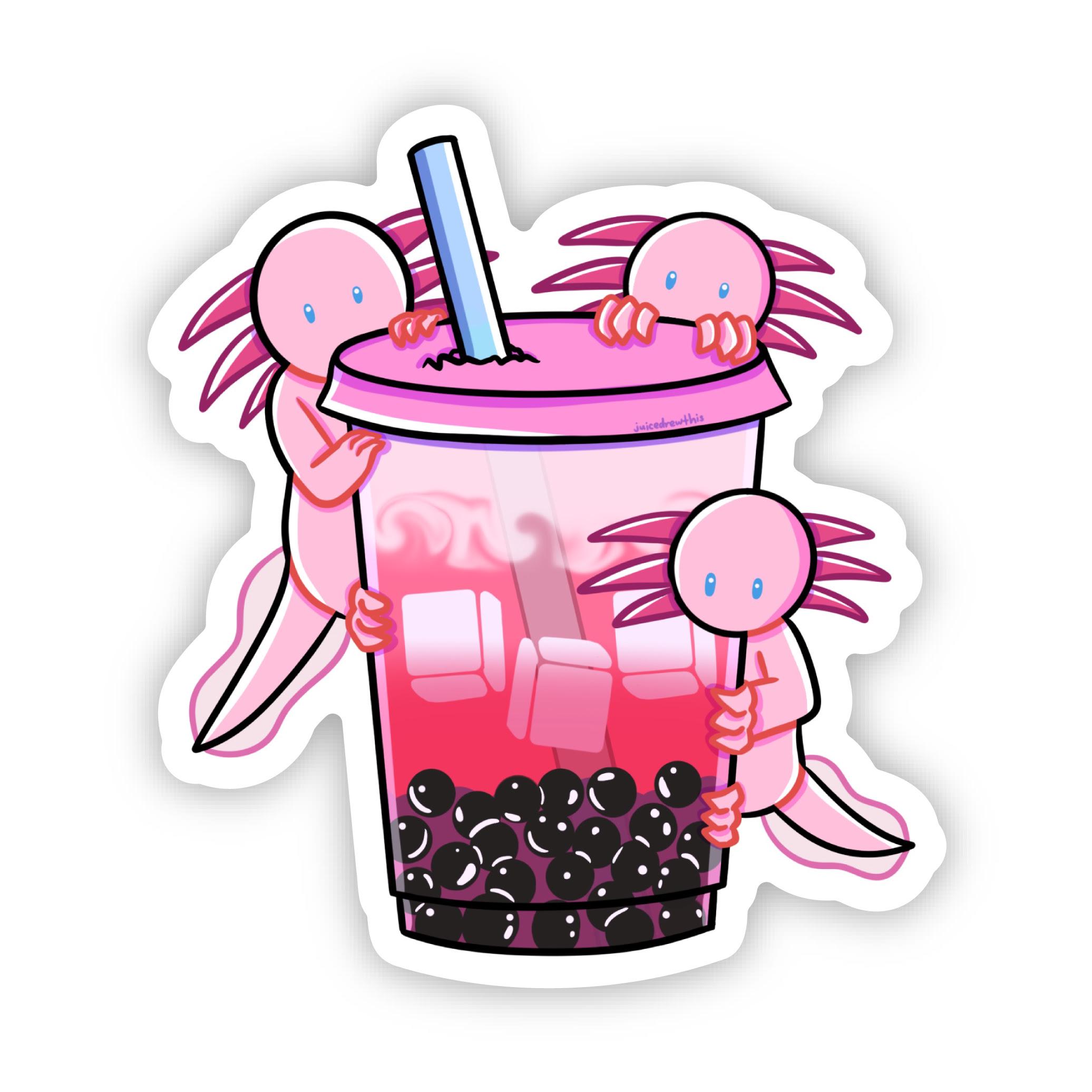 Axolotl Boba Sticker - Etsy