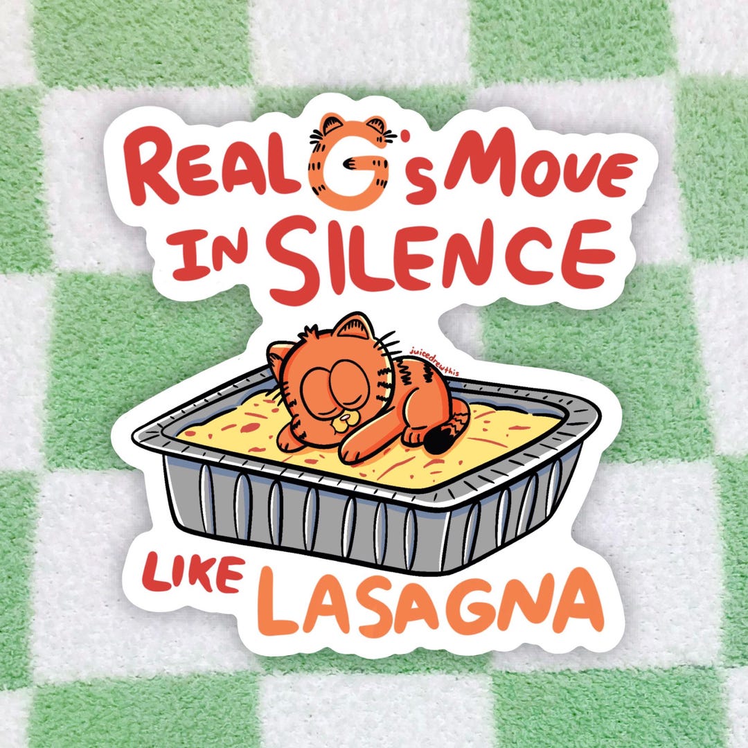 Real G's Move in Silence Like Lasagna Sticker - Etsy