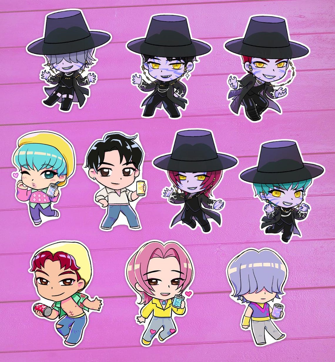 Saja Boys - Kpop Idol Stickers , Soda Pop Version - Etsy