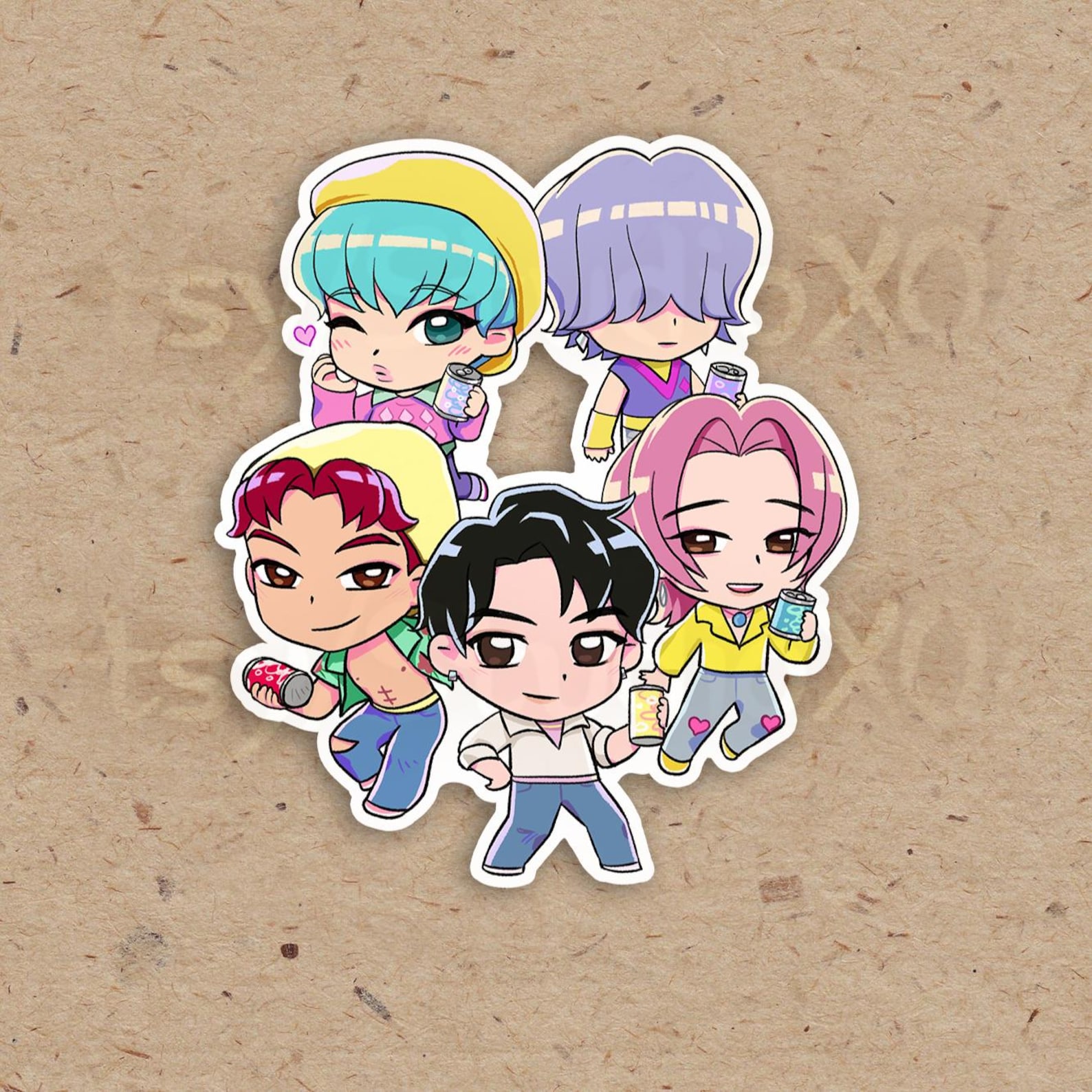Huntrix Saja Boys - Kpop Idol Stickers - Etsy