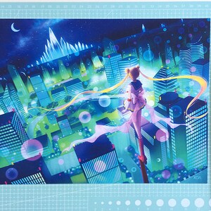 Sailor Moon Crystal Tokyo Poster Illustration _ 8.5x11 - Etsy