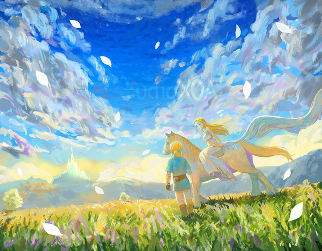 BOTW Zelda Poster Illustration _ 8.5x11 BOTW Print - Etsy