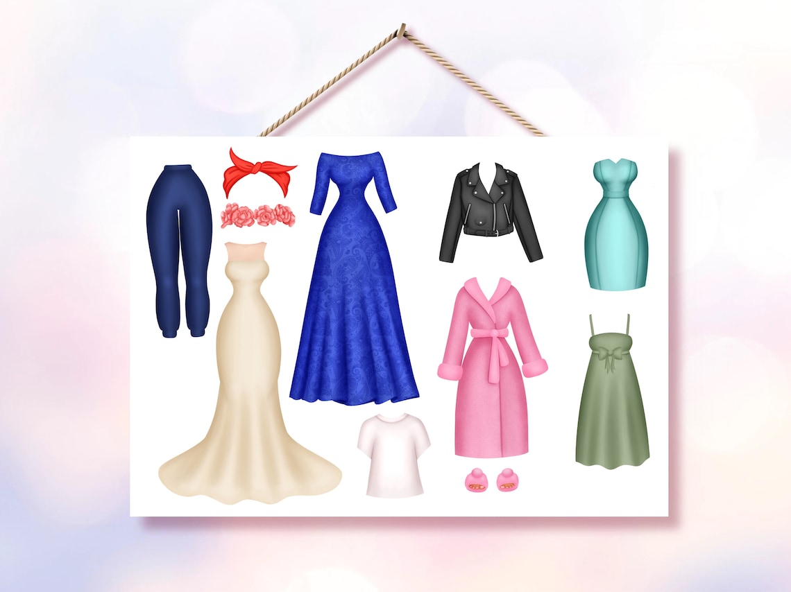 Paper Dolls With Clothes Printable DIY Activities Dress up Doll Paper ...