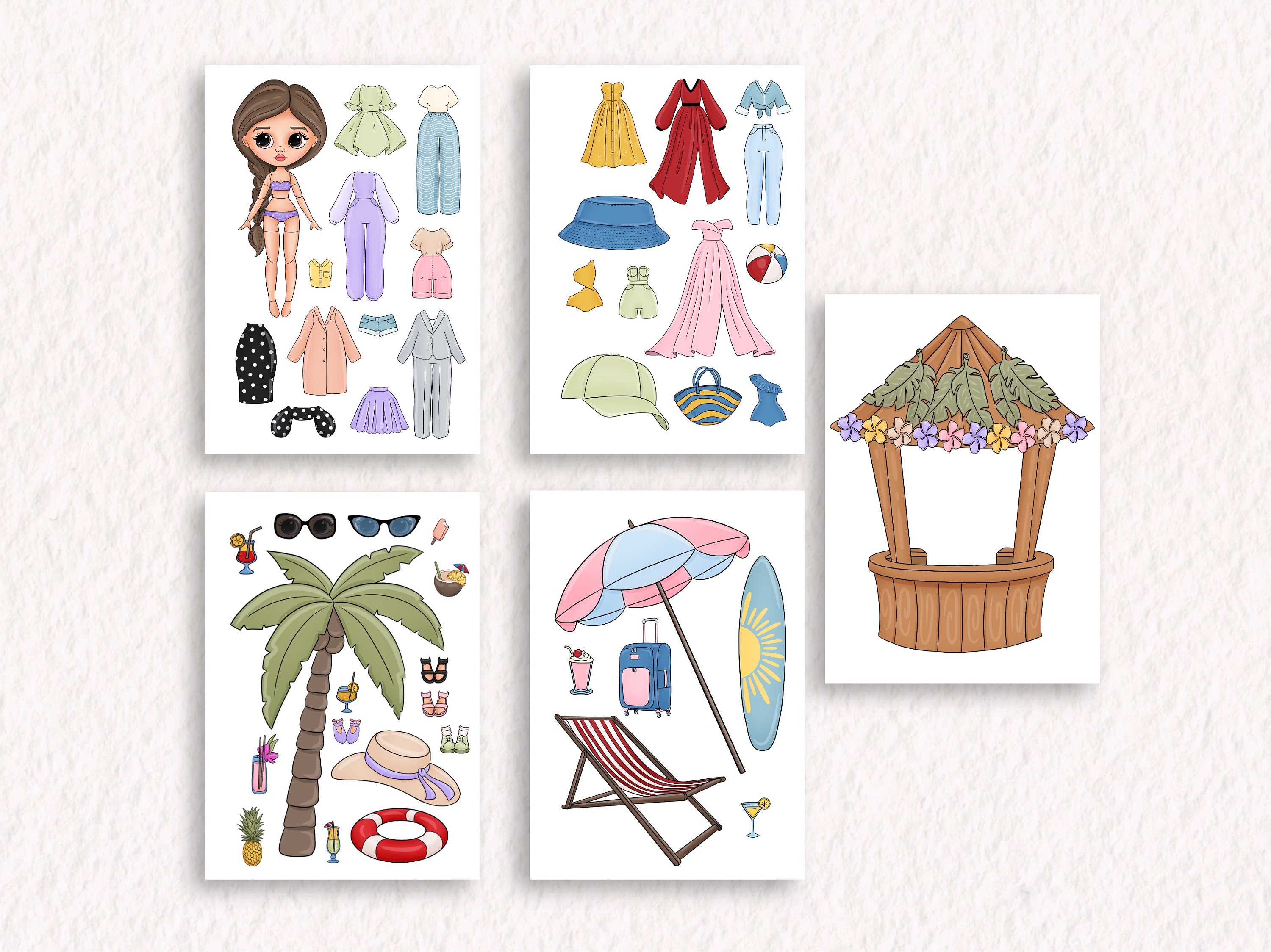 Blythe Paper Doll, Printable Girl Busy Book Activity, Dress up Cut Out Doll - Etsy