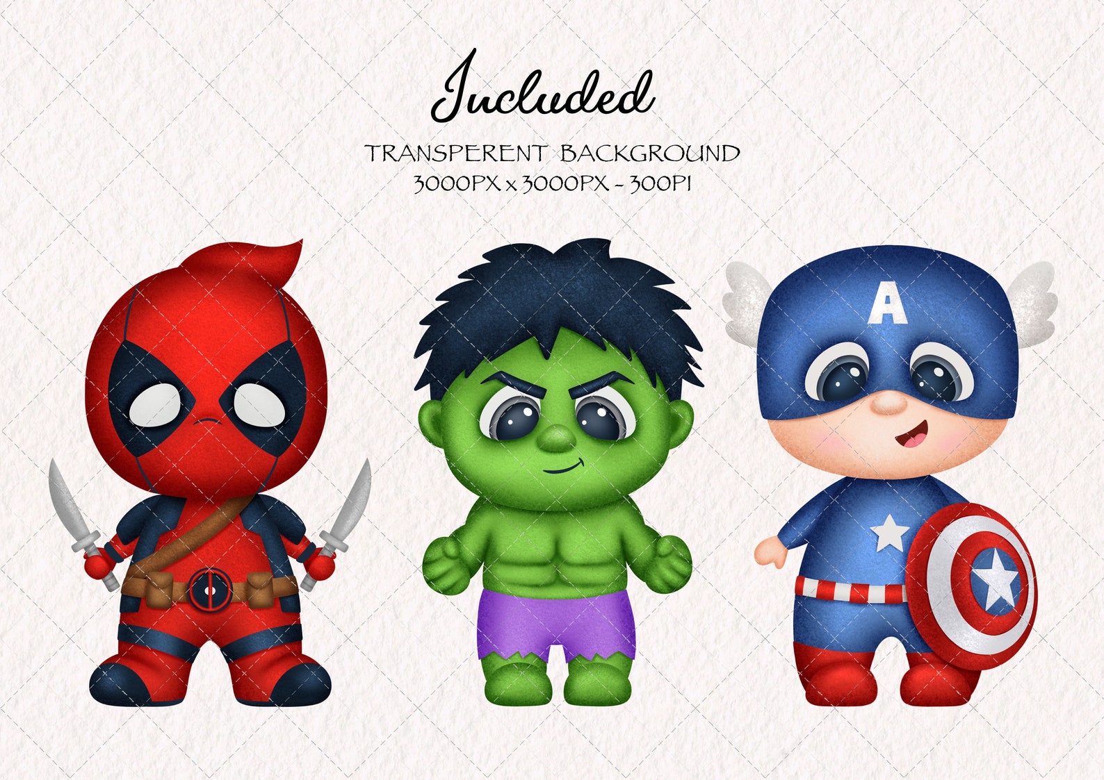 Baby Super Heroes Clipart PNG, Instant Download 300 Dpi - Etsy