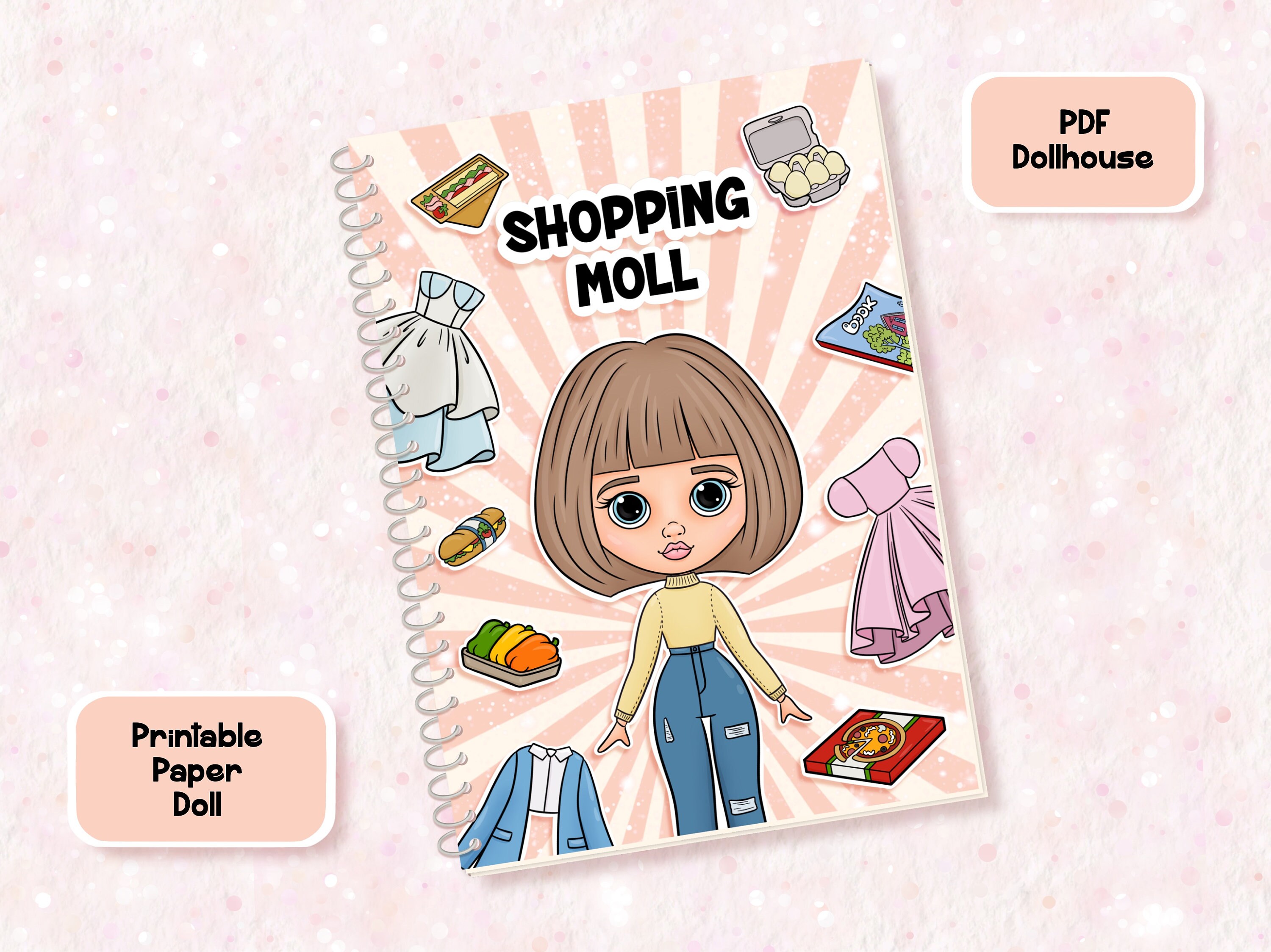 Paper Dolls Printable, Shopping Mall, Paper Blythe, Dollhouse, Paper ...